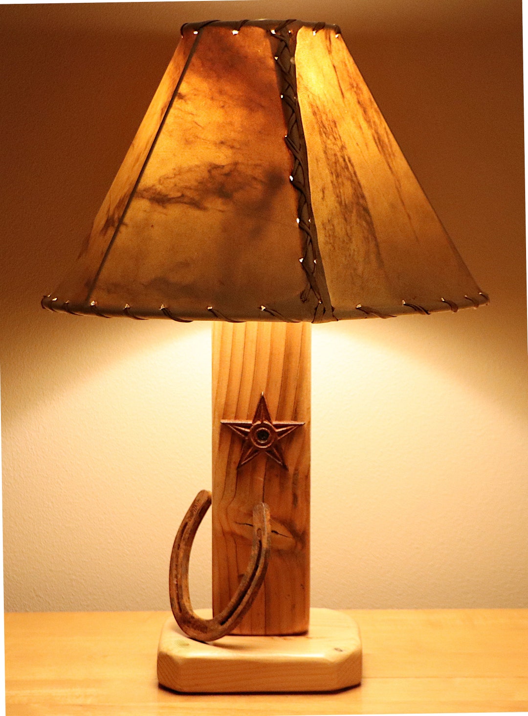 Rustic Western Table Lamp – Old West Style – Handmade in Idaho USA – 15 ...