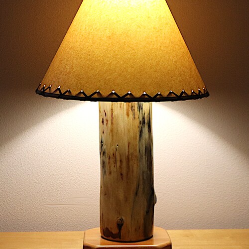 Log Table Lamp - Etsy