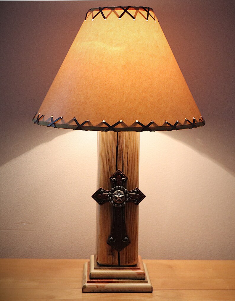 The Old West Rustic Cross Table Lamp With or Without a - Etsy