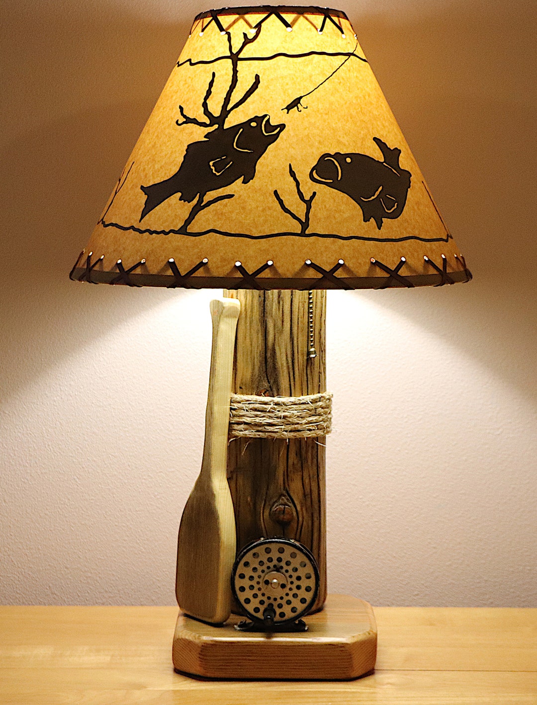 The Clearwater River Table Lamp With Choice of 14" Parchment Shade, a ...