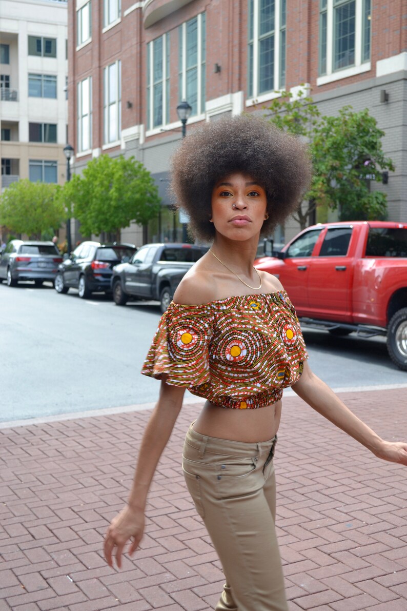 Earth Blossom African Crop Top Ankara Crop Top Sexy Crop Etsy