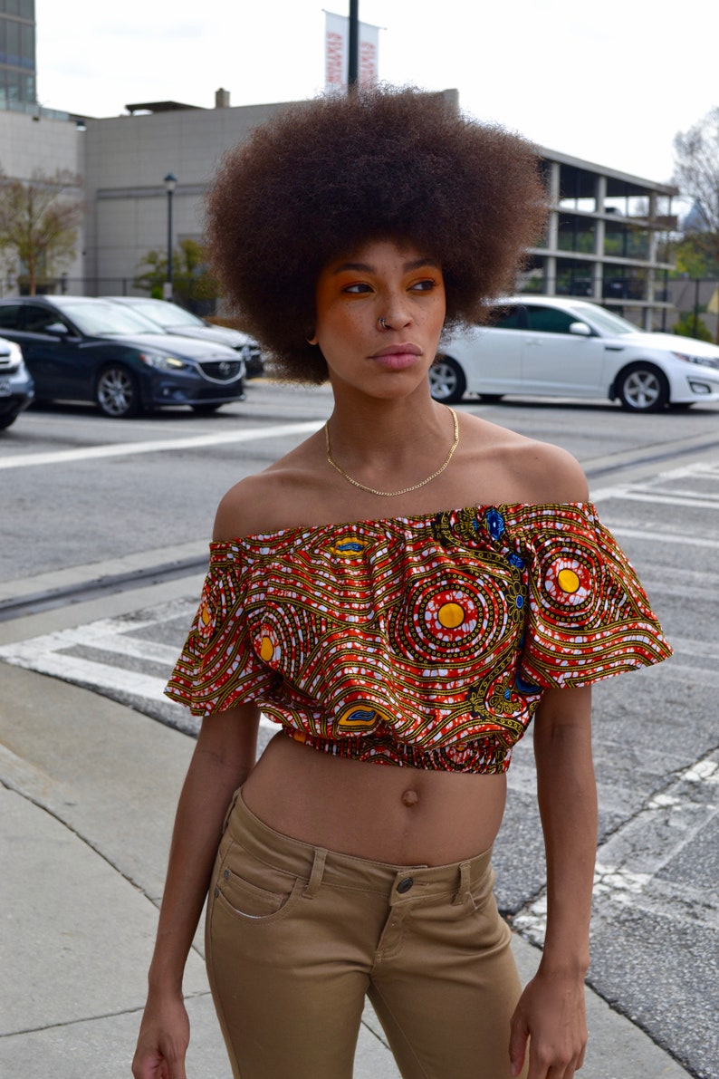 Earth Blossom African Crop Top Ankara Crop Top Sexy Crop Etsy