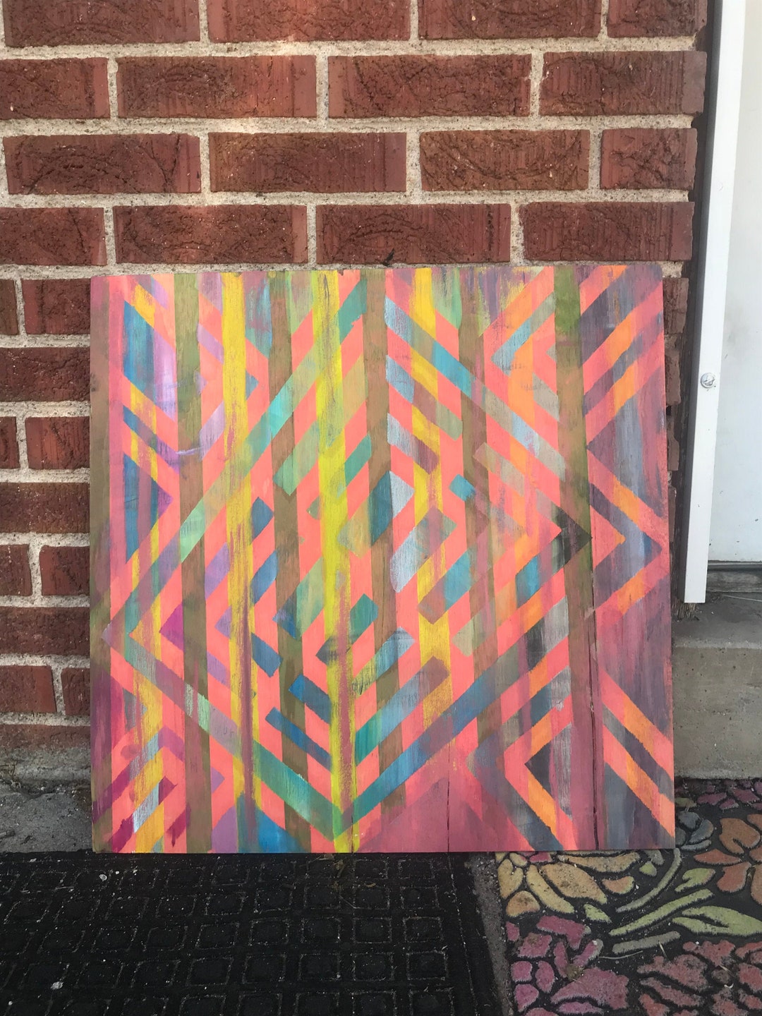 Double Sided Acrylic Painting - Etsy