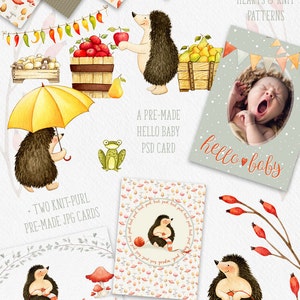 Fall Clipart Hedgehog Clipart Autumn Clipart Fall Leaves - Etsy