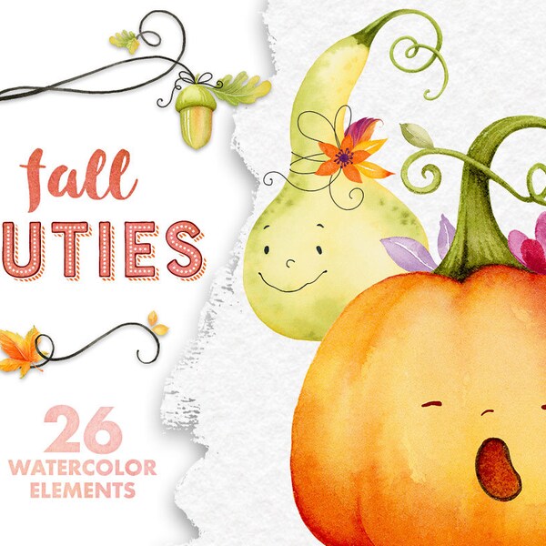 Cute Autumn Clip Art - Etsy