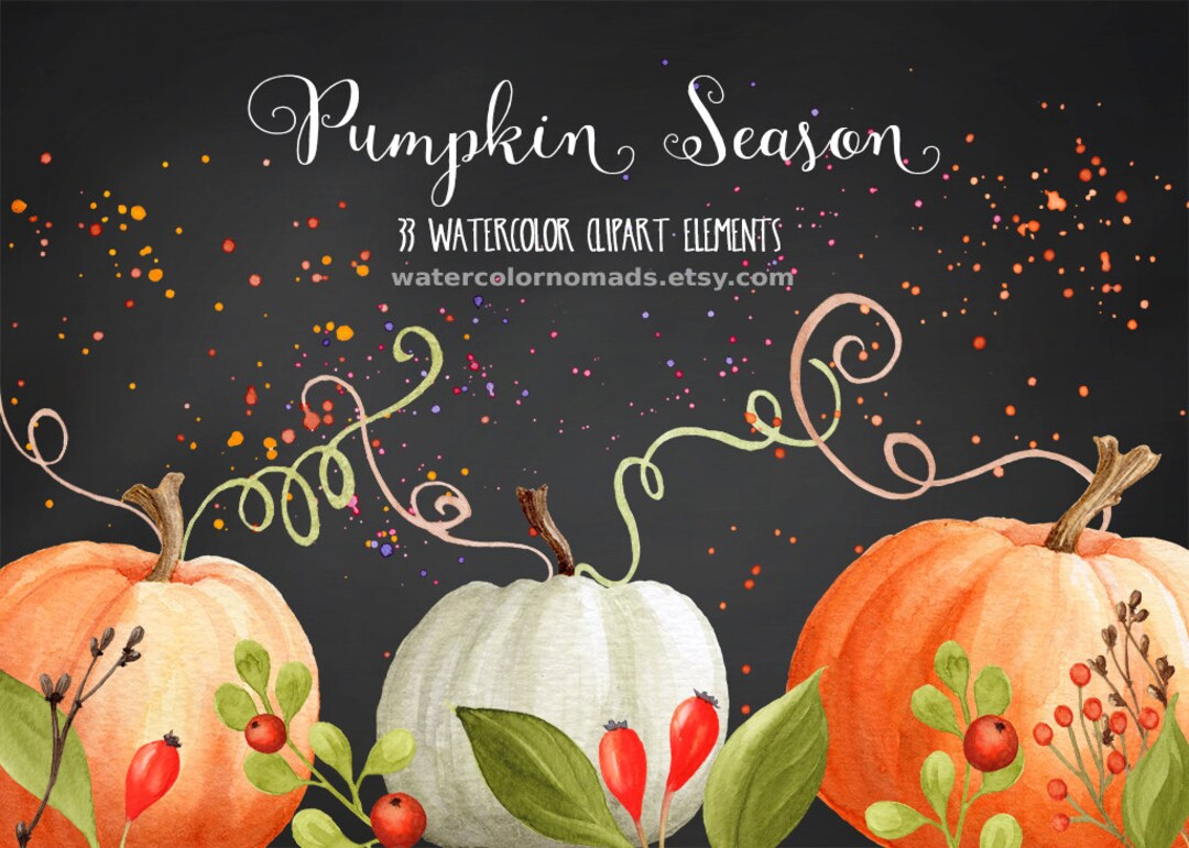 Pumpkin Clipart, Autumn Clipart, Thanksgiving Clipart, Halloween ...