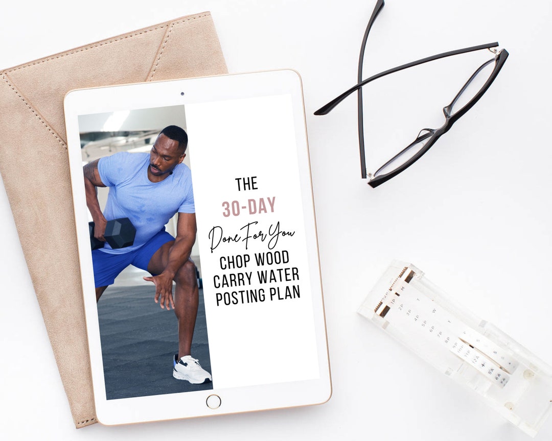 30-day DFY Chop Wood Carry Water Posting Plan - Etsy