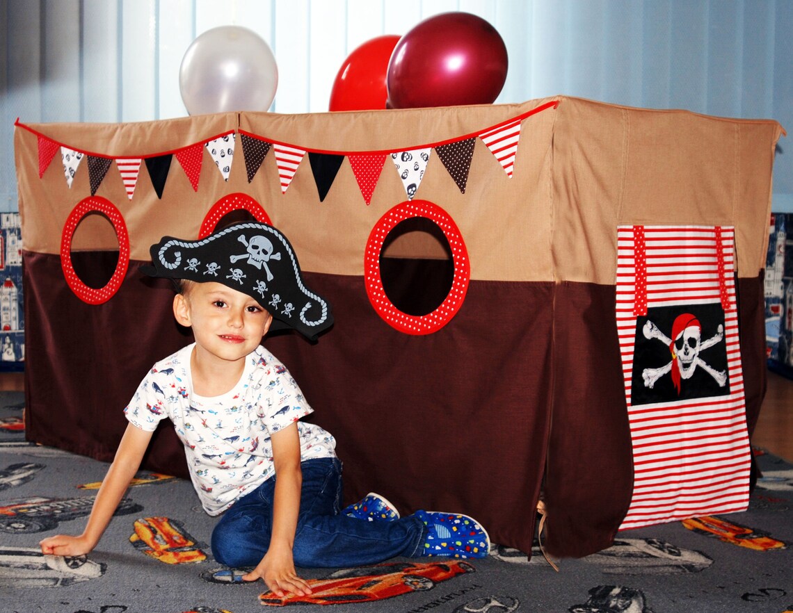 Pirate house tent ship Personalized tablecloth playhouse | Etsy