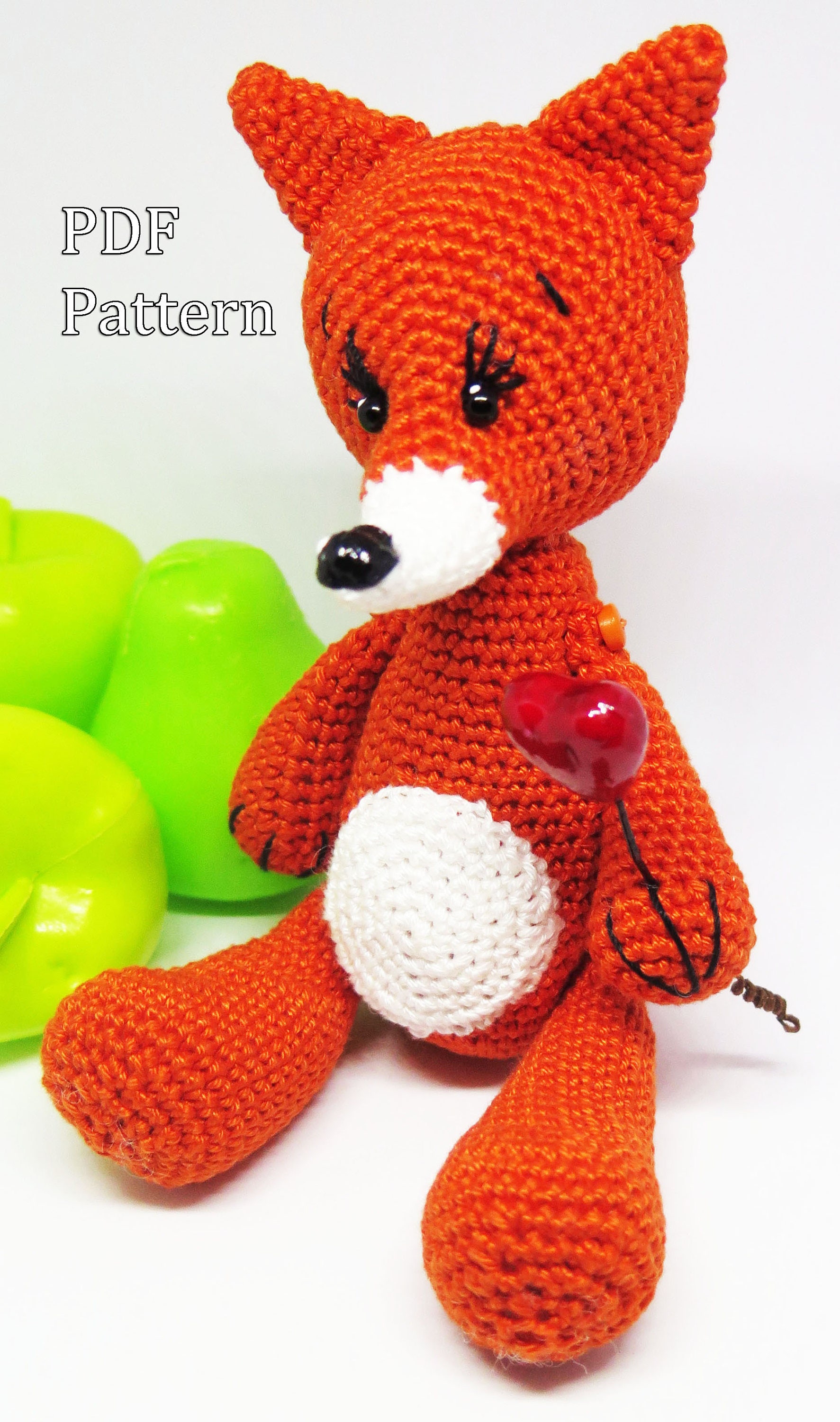 Crochet Patterns Fox, Pattern Amigurumi, Crochet Pattern Animal Toy ...