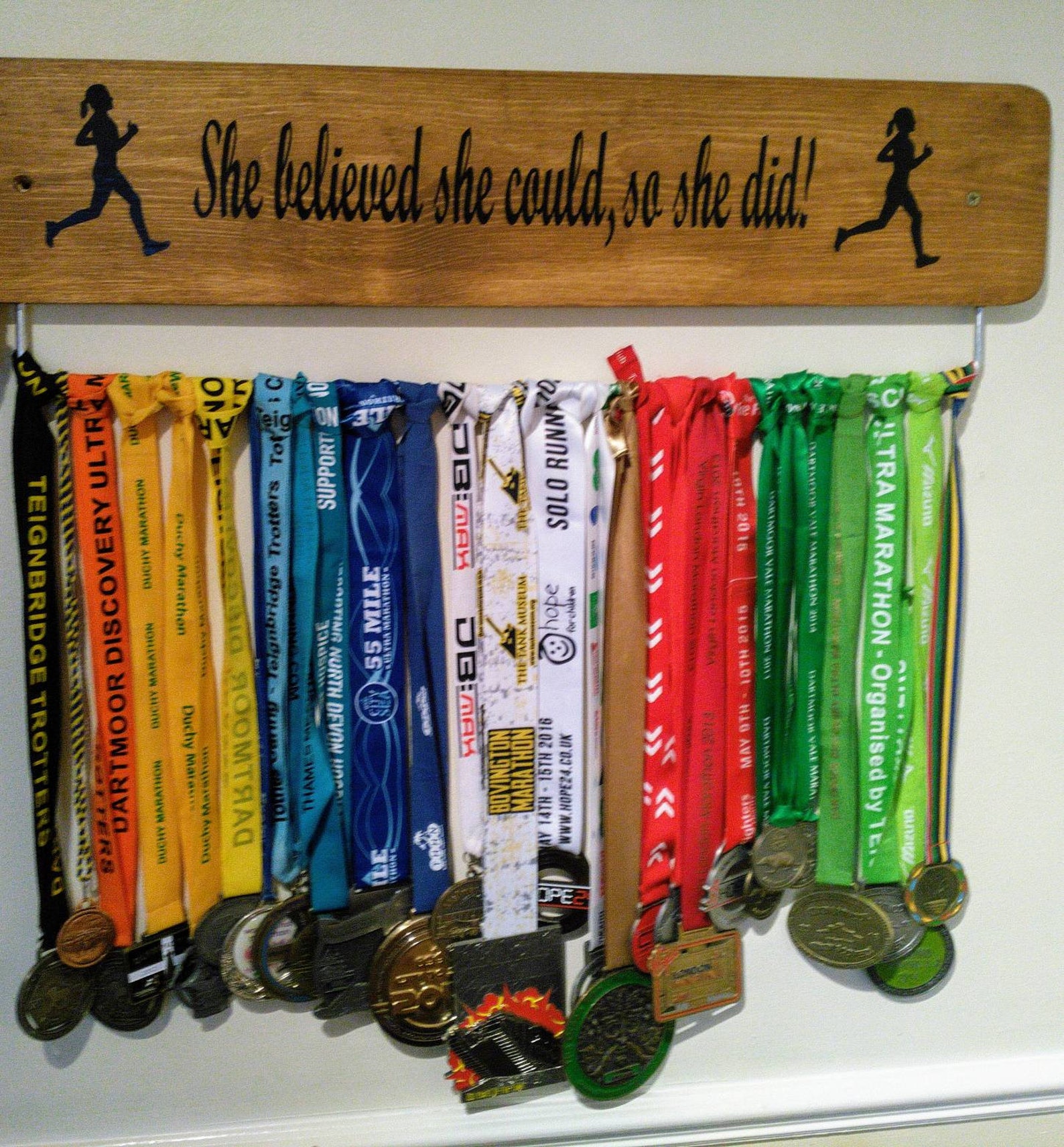 She Believed She Could so She Did. GB Medal Board Hanger 70cm Width ...