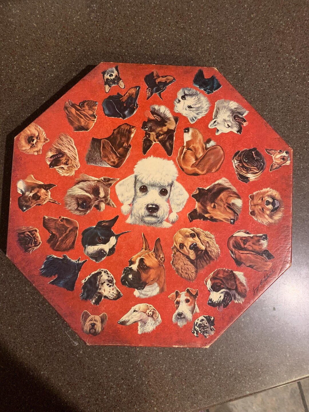 Vintage 1966 SPRINGBOK Dog Portraits Octagon Jigsaw PUZZLE 500 Pieces ...