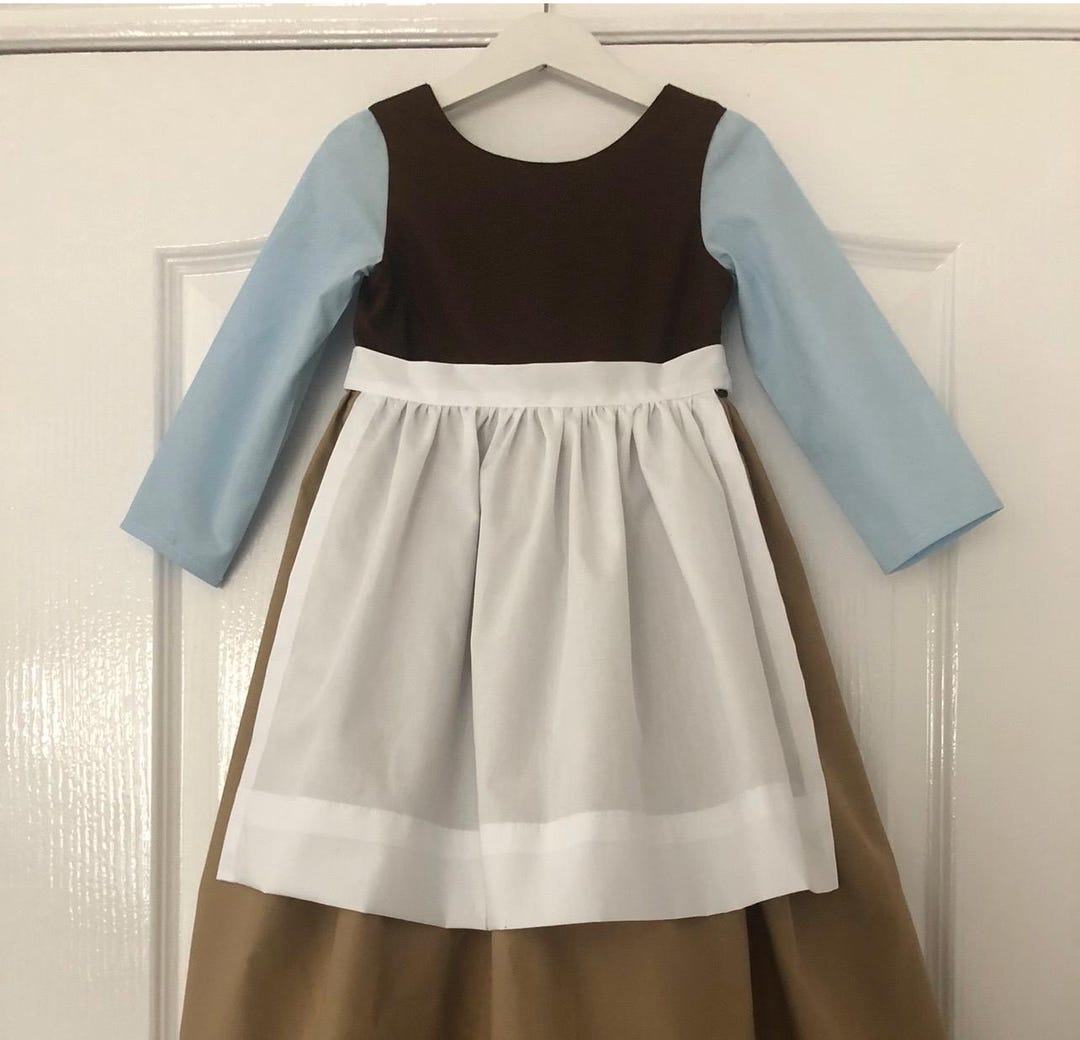 Hand Made Girls Cinderella Rags, Peasant, Princess, Costume Dress Brown ...