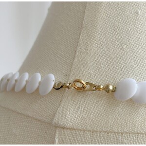 Vintage White Round Plastic Overlapping Bead Necklace - Etsy