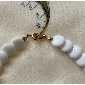 Vintage White Round Plastic Overlapping Bead Necklace - Etsy