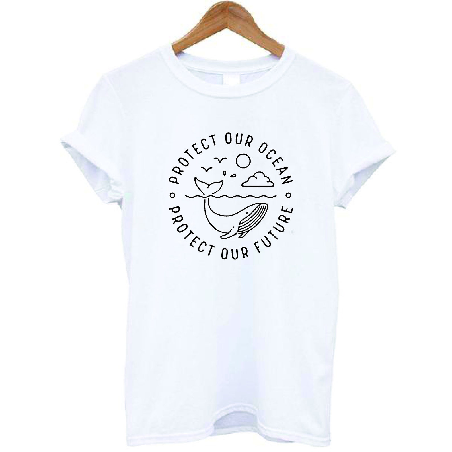 Organic Cotton Whale T-shirt | Protect Our Ocean Unisex Tee - Etsy
