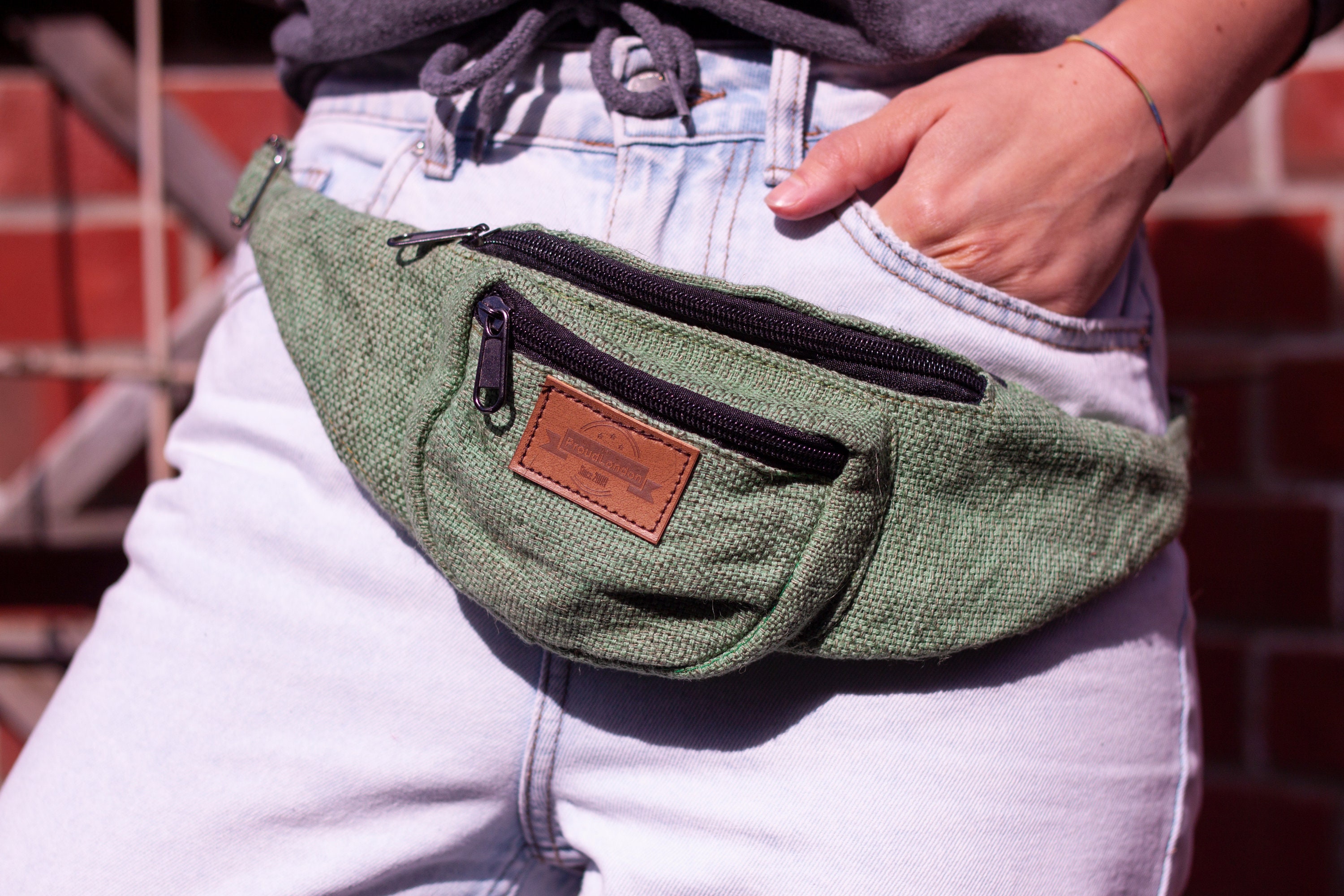 Shy Green Bum Bag Hemp Sustainable Vegan Line - Etsy