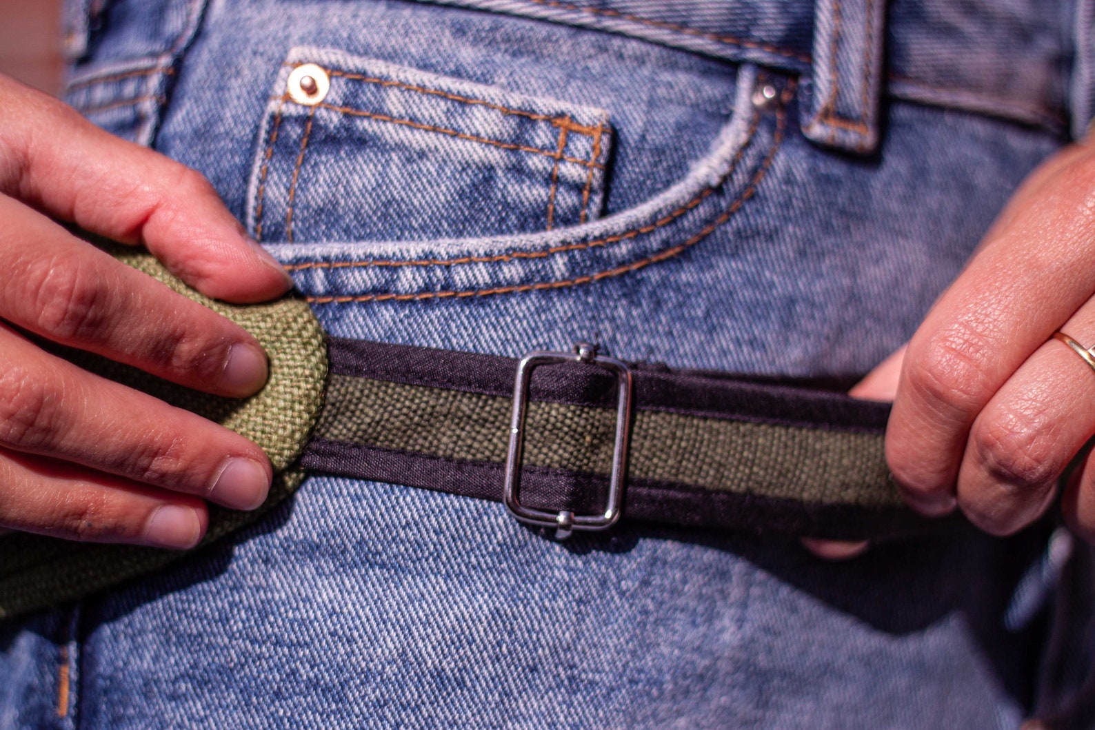 Shy Green Bum Bag || Hemp || Sustainable Vegan Line || Handmade ...