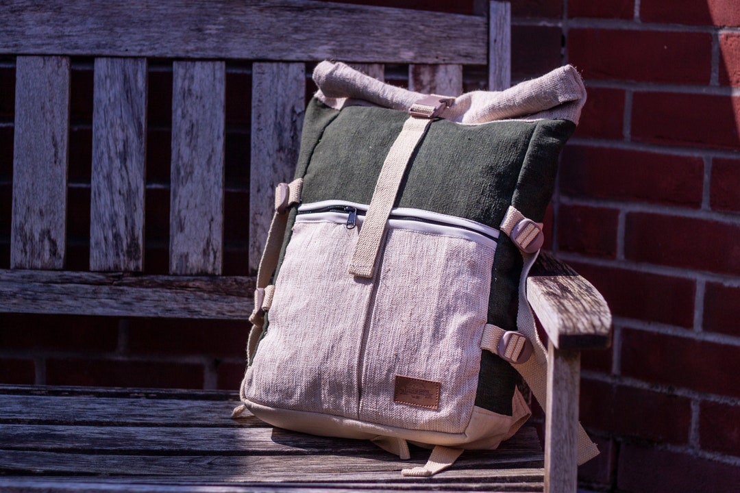 Deep Forest - Roll Top Backpack || Hemp || Sustainable Vegan Line ...