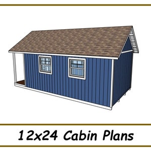 DIY Cabin Plans 12x24 - Instant PDF Download - Etsy