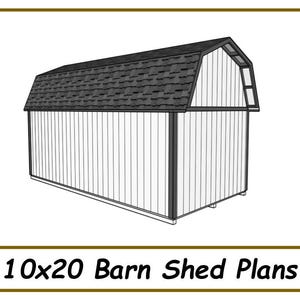 Barn Shed Plans 10x20 - PDF Download - Etsy