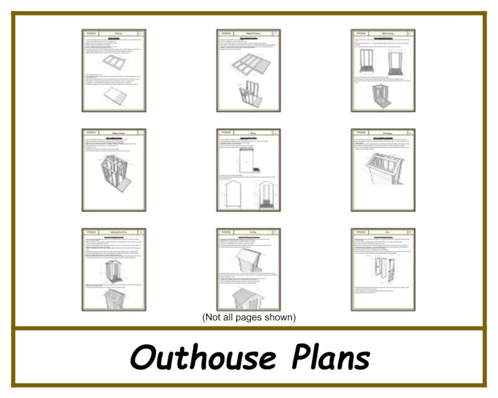 Outhouse Plans 4x6 PDF Download - Etsy