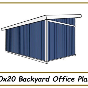 Backyard Office Plans 10x20 - PDF Download - Etsy