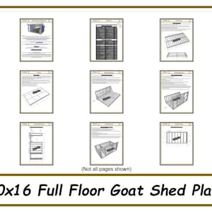 Goat Shed Plans W/ Full Floor 10x16 - PDF Download - Etsy