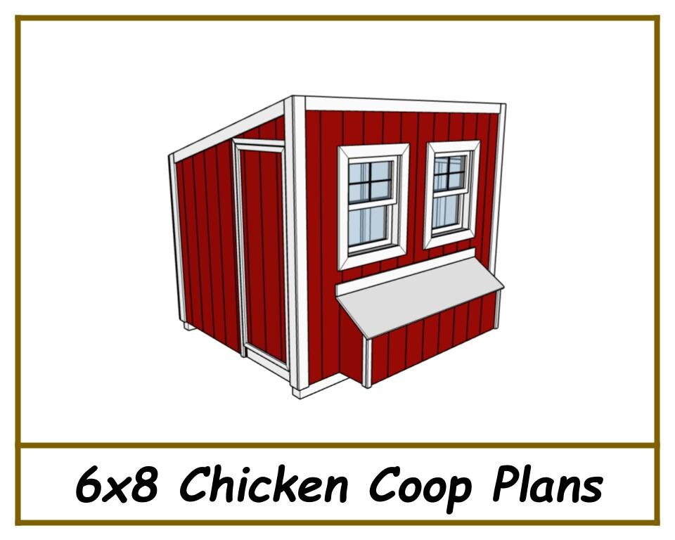 Chicken Coop Plans 6x8 - PDF Download - Etsy