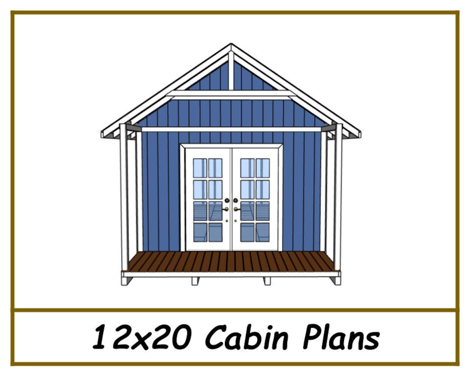 Cabin Plans 12x20 PDF Download (Instant Download) - Etsy