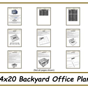 Backyard Office Plans 14x20 - She Shed - Man Cave Plans - Instant PDF ...