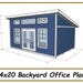 Backyard Office Plans 14x20 - She Shed - Man Cave Plans - Instant PDF ...