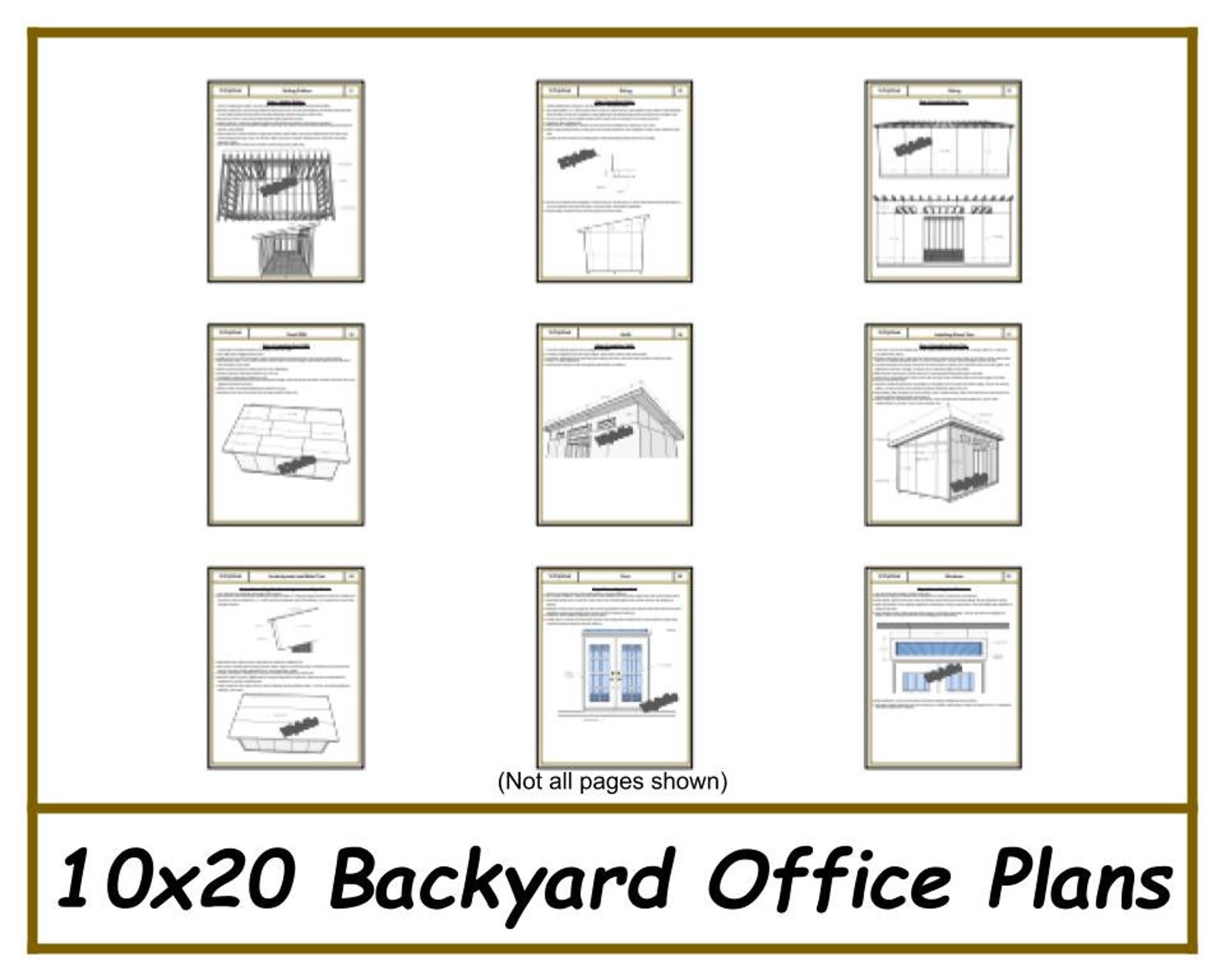 Backyard Office Plans 10x20 PDF Download - Etsy