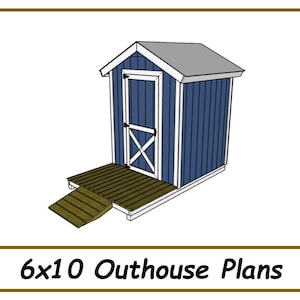 Outhouse Plans 6x10 - Instant PDF Download - Etsy