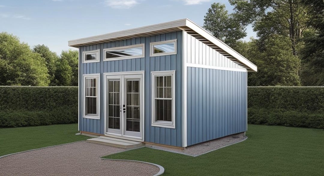 Backyard Office Plans 14x16 - She Shed - Man Cave Plans - Instant PDF ...