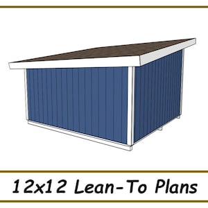 Lean-to Shed Plans 12x12 - PDF Download - Etsy
