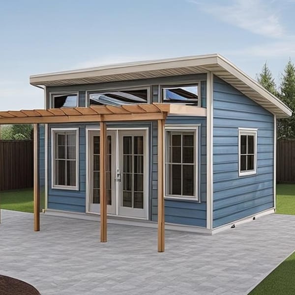 12x16 Office Shed Plans - Etsy