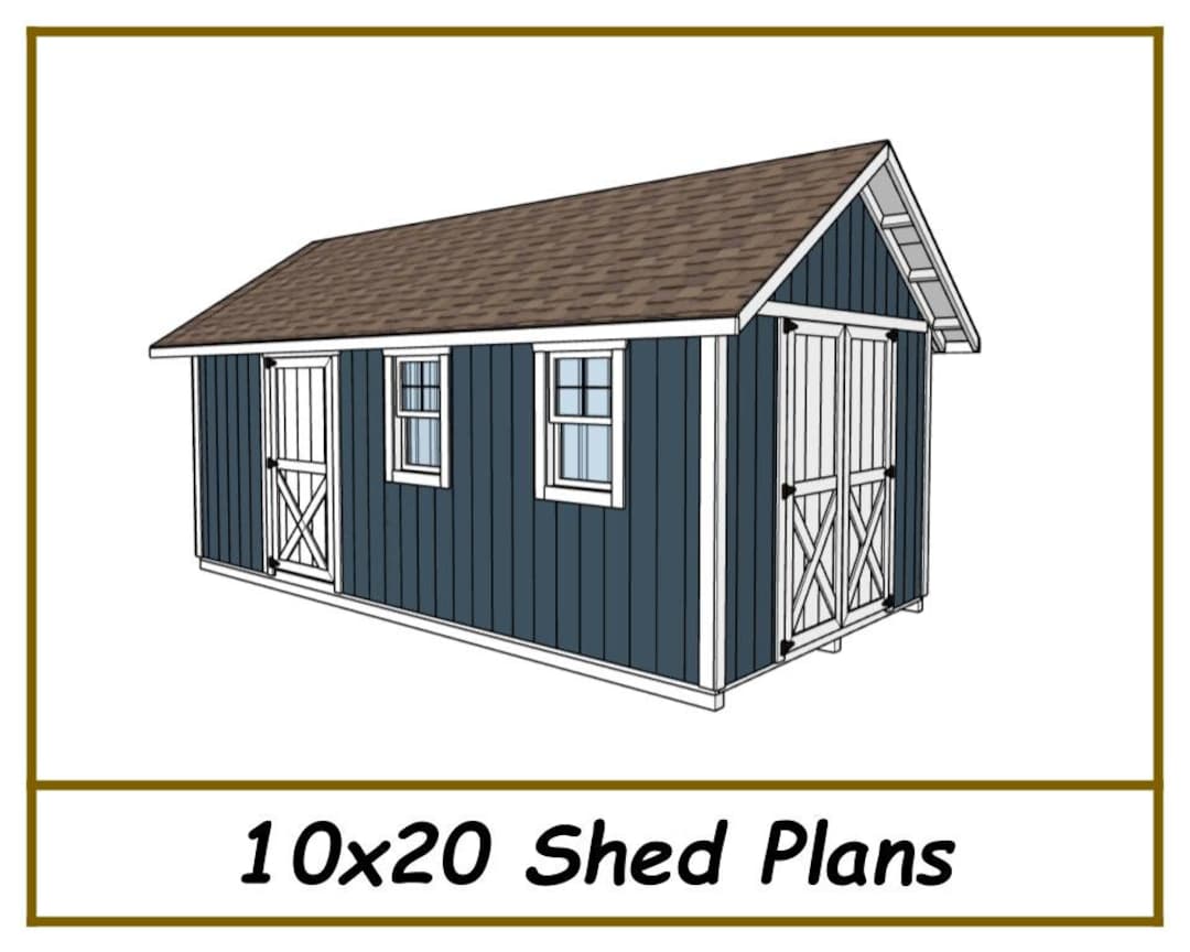 Shed Plans 10x20 Storage Shed Plans PDF Download - Etsy