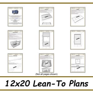 Lean-to Shed Plans 12x20 - PDF Download - Etsy