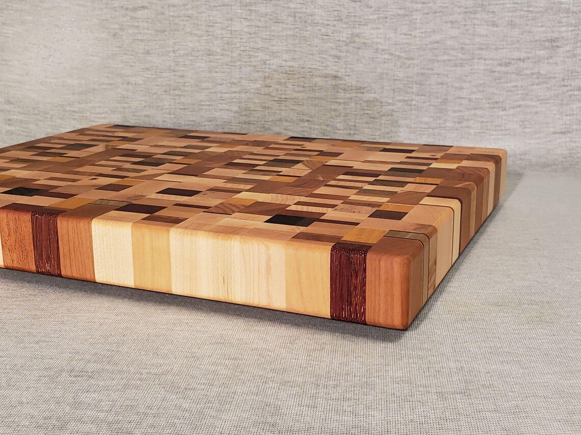 Random Strips of Small Blocks of Wood, End Grain Cutting Board, (#6) - Etsy