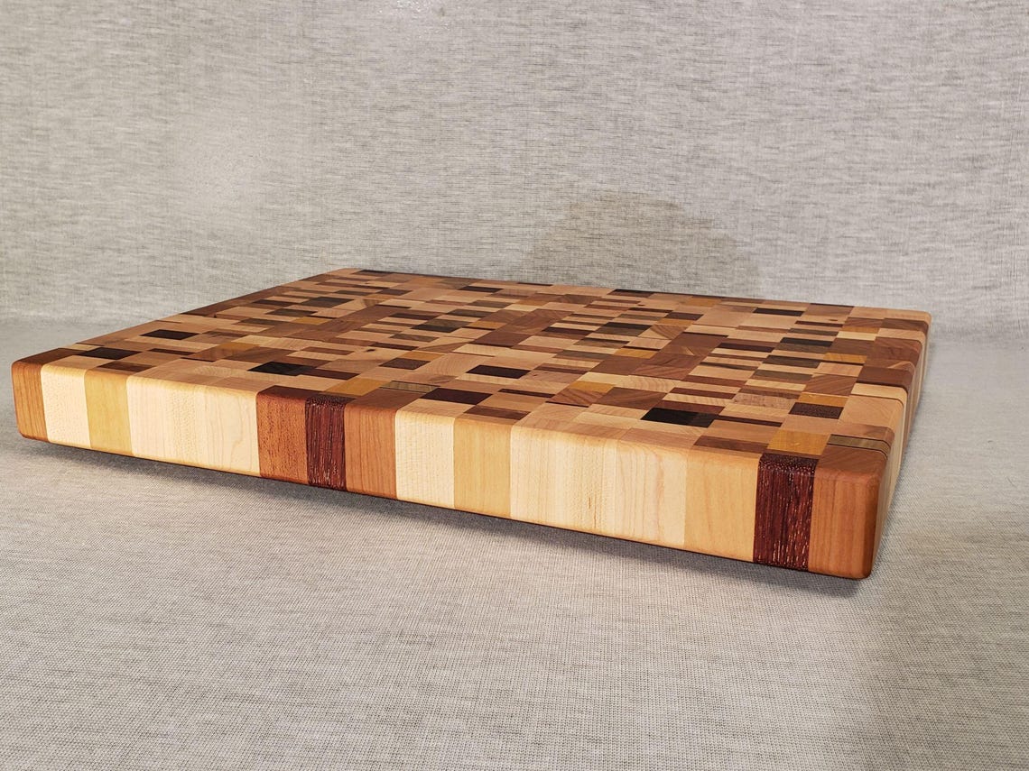 Random Strips of Small Blocks of Wood, End Grain Cutting Board, (#6) - Etsy