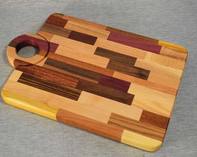 Butcher Block Segmented Wooden Cutting Board, Various Woods, 10" X 15 ...
