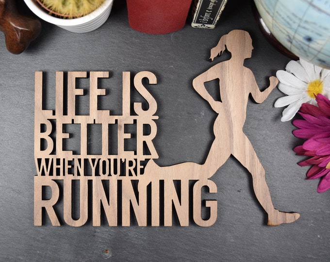 Male or Female Runner Plaque. Life is Better When You're Running ...