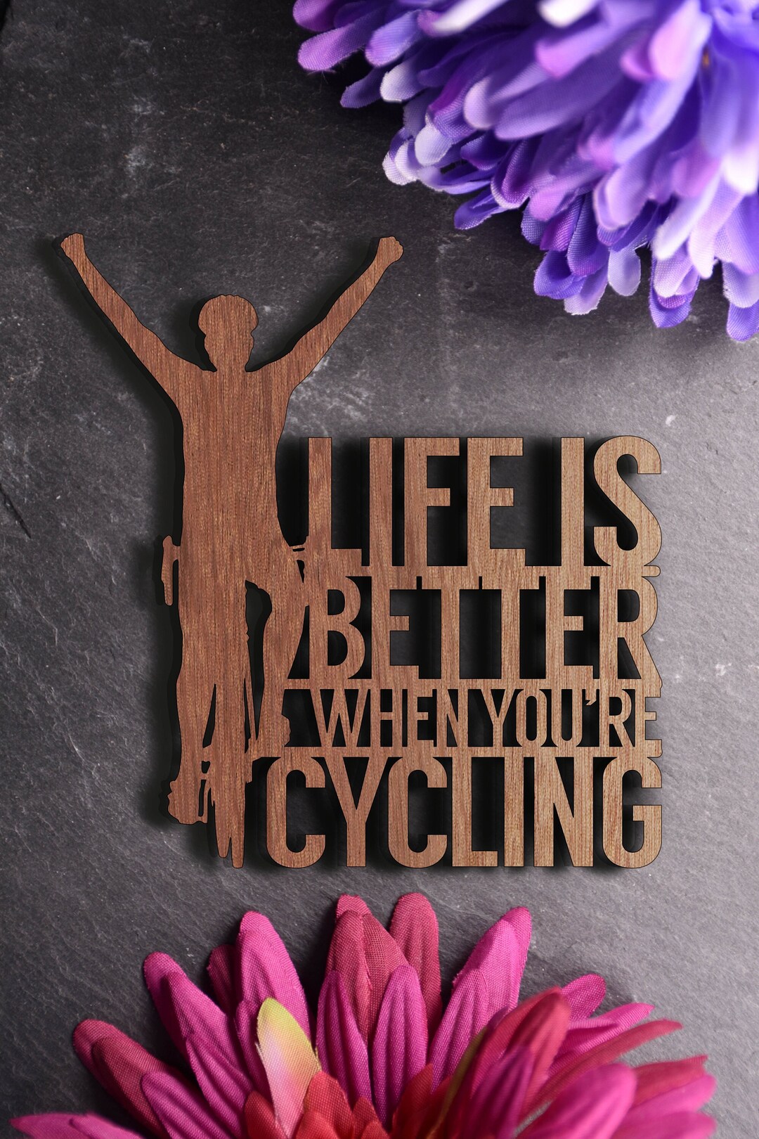 Cycling Saying Plaque - Bike Riding Sign. Bicycle Loving Cyclists ...