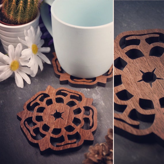 X1 Individual Yorkshire Rose Coaster Perfect for Yorkshire | Etsy