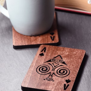 X1 Individual Ace of Spades Playing Card Coaster. Perfect for Poker ...