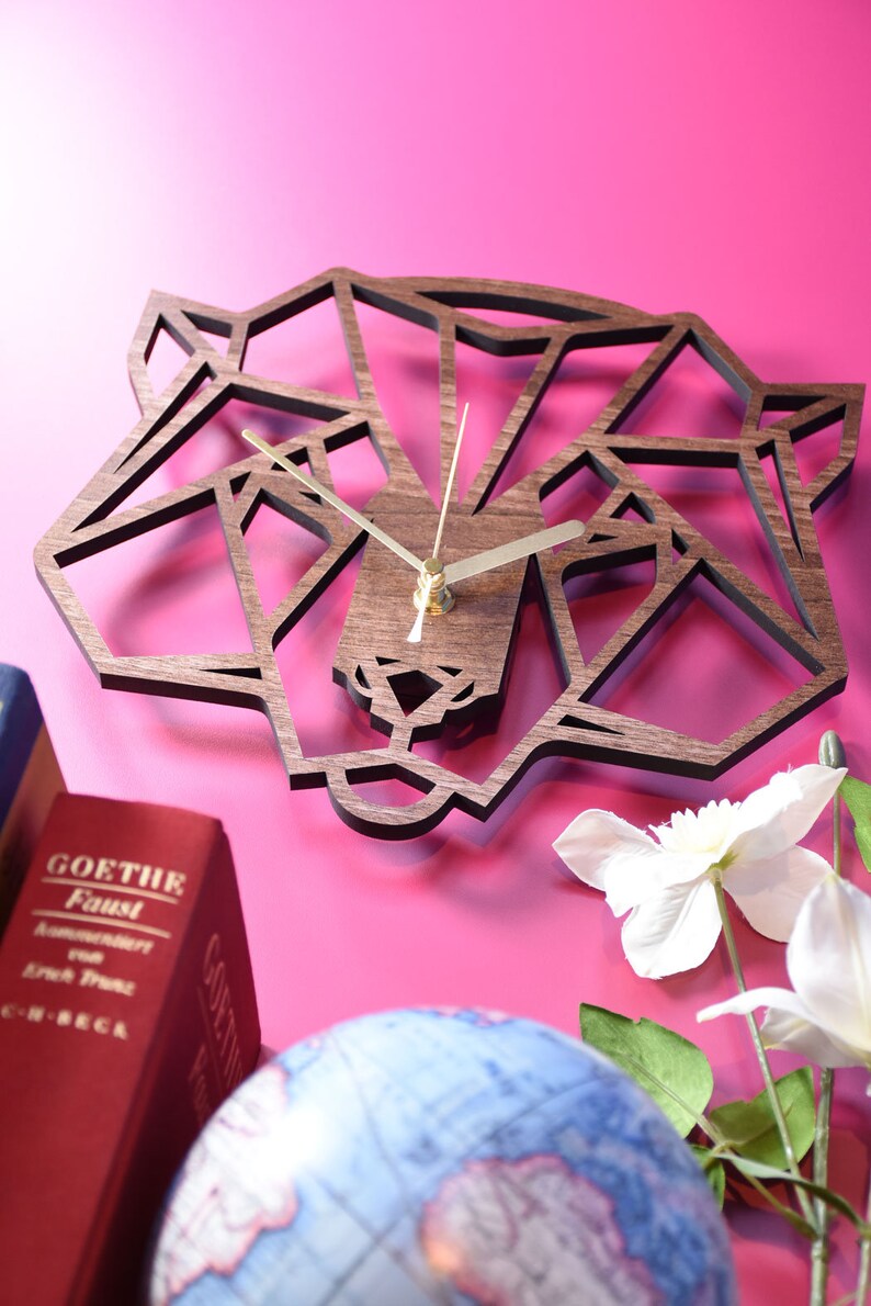 Geometric Bear's Head Clock. Wooden Bear Clock Bear - Etsy