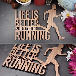 Male or Female Runner Plaque. Life is Better When You're Running ...