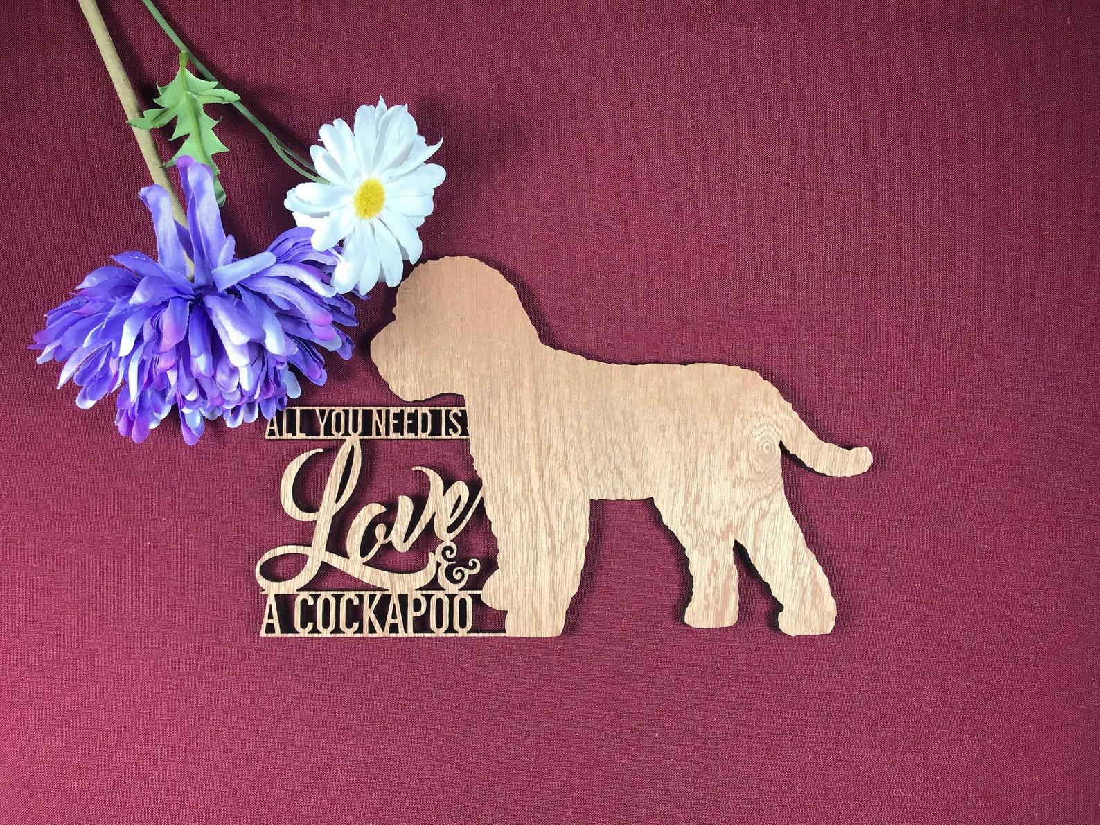Cockapoo Plaque Wooden Cockapoo Plaque All you need is | Etsy
