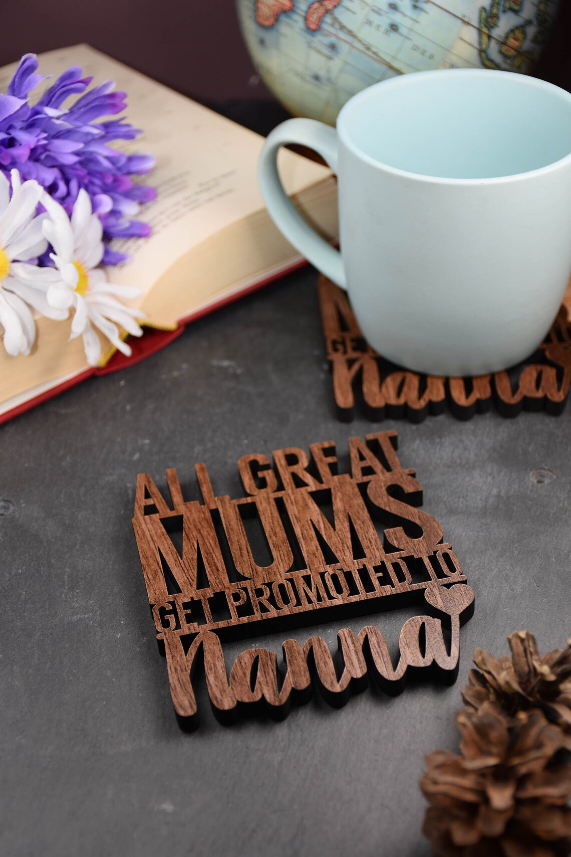 X1 Individual Grandma Coaster All Great Mums Get Promoted to | Etsy UK