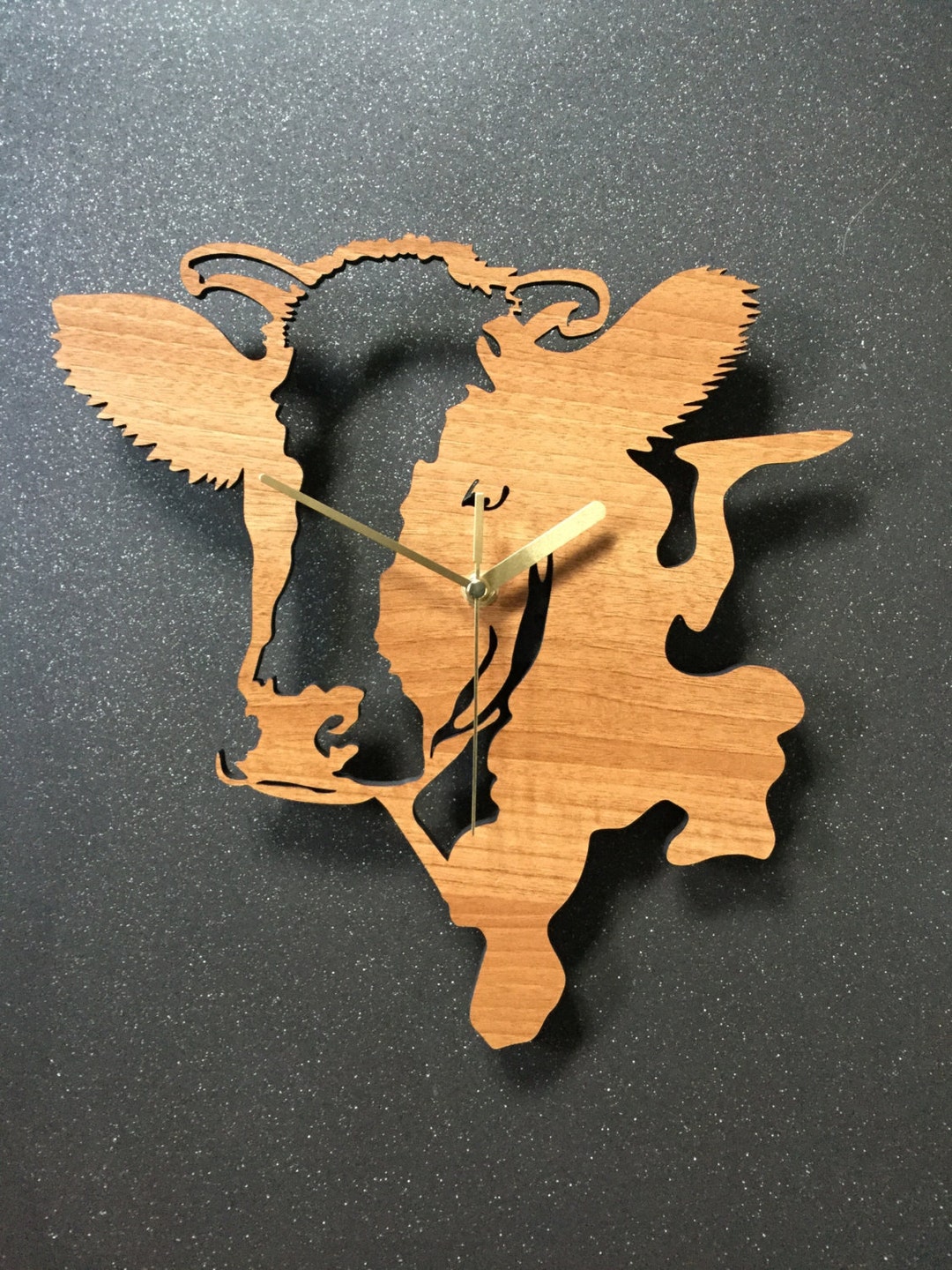 Cow Head Clock. Wooden Cow Head Clock. Perfect for Cattle Farmers ...